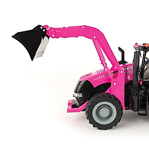 ERTL 1/16 Big Farm Case IH Magnum Pink Tractor with Loader and Lights & Sounds