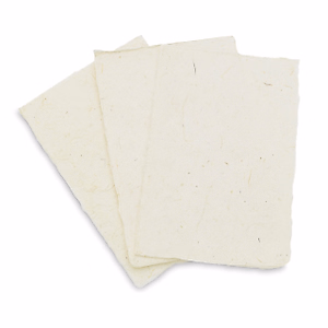 Kathmandu Valley Co. 4x6 Inch Handmade Lokta Card Stock Paper with Deckle Edge. Tree-free Lokta Paper for Vintage Stationery, Printing, Thank-you Notes, and Invitations. Handmade in Nepal (100 Sheets)