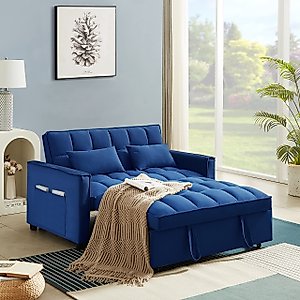 Modern Napping Futon Sofa Daybed Loveseat,2 Seaters Love Seat Convertible Sleeper Couch Bed for Home Apartment Office Small Space Living Room Furniture Sets