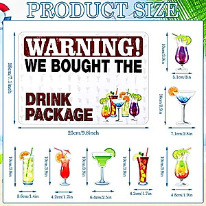 Leumoi 8 Pcs Cruise Door Decorations Magnetic Tropical Drink Funny Cruise Ship Door Magnets Stickers Reusable Cruise Cabin Magnet for Fridge Refrigerator Carnival Cruise Birthday Party Supplies Favors