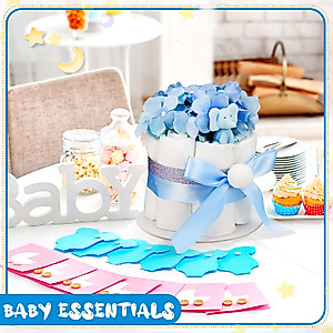 Diaper Cake for Baby Boy and Girl Elephant Crown Diaper Cake Supplies Gender Neutral Baby Diaper Cakes Cute Decorated Baby Shower Diaper Cakes for Newborn Baby Birthday Party (1 Tier, Elephant Style)