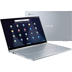ASUS Chromebook Flip C433 14" FHD Touchscreen 2-in-1 Laptop, Intel Core m3-8100Y up to 3.4GHz, 8GB RAM, 96GB Storage (64GB eMMC + 32GB Flash Drive), 802.11AC WiFi, Backlit Keyboard, Silver, Chrome OS