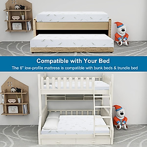 IULULU Queen Size Mattress in a Box, 6 Inch Gel Memory Foam Mattress with Bamboo Cover, Cooling Bed Mattress Made in USA, CertiPUR-US Certified,White