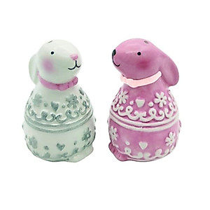 Easter Bunny Salt & Pepper Shaker Set Collectible Figurines