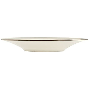 Lenox Solitaire Saucer, ivory/platinum