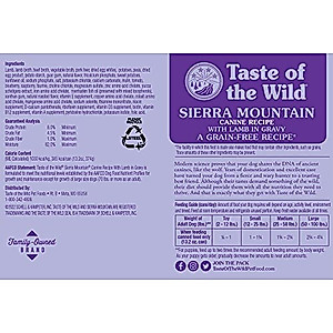Taste of the Wild Sierra Mountain Canine Recipe with Lamb in Gravy 13.2oz