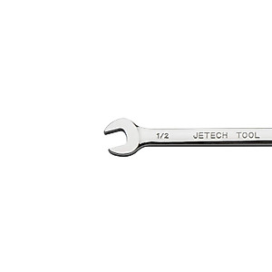 Jetech 1/2 inch Ratcheting Combination Wrench, Industrial Grade Gear Spanner with 12-Point Design, 72-Tooth Ratchet, Forged and Heat-Treated Cr-V Steel, SAE