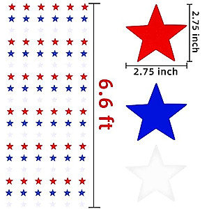 JOYIN 26 Pcs Patriotic Party Decorations of 2 American Flag Banners, 6 Star Streamers Garland and 18 Hanging Swirls for 4th of July Decor Party Supplies, Independence Day, Memorial Day Decoration