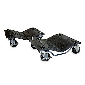 WEN 73017T 3000-Pound Capacity Vehicle Dollies with Brakes, Two Pack , Black