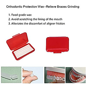 Boxed Portable Orthodontic Care Kit Orthodontic Toothbrush Kit for Braces for Orthodontic Patient Travel Oral Care Kit Dental Travel Kit Interdental Brush Dental Wax Dental Floss (8 Pcs/Pack)-Red
