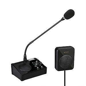 Retekess TW106 Window Intercom, Loud Speaker, Support External Microphone, Intercom System for Business, School, Hospital, Store