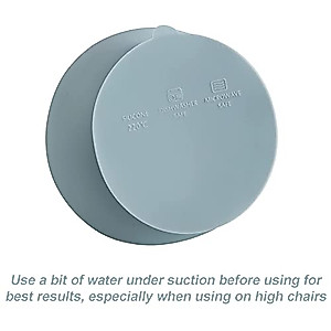 PandaEar Stay Put Silicone Suction Bowl| with Silicone Spoon BPA Free| Babies Toddlers Infants (Blue)