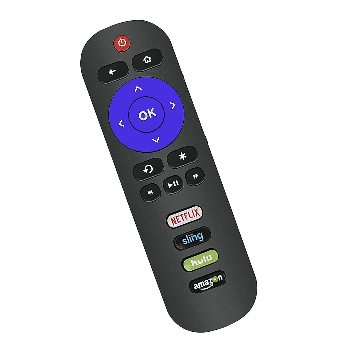 Remote Control Compatible with All TCL Roku TV with Netflix-Sling-Hulu-Amazon Buttons