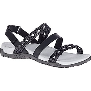 Merrell Women's Terran Braid Slingback Sandal, Black, 8