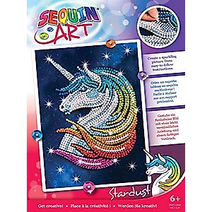 Sequin Art Red Stardust Unicorn, Sparkling Arts and Crafts Kit; Creative Crafts for Adults and Kids