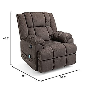 Christopher Knight Home Coosa Massage Recliner, Brown + Black