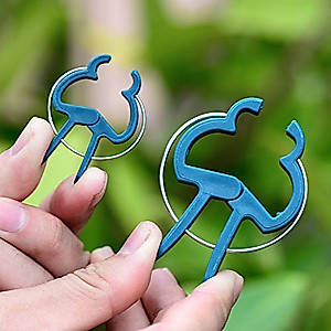 PERSZEN 60PCS Plant Clips 2 Sizes Adjusting Garden Plant Clips Reusable Plant Supports Clips for Supporting Stems of Flower Vine Vegetables Tomatoes Climbing