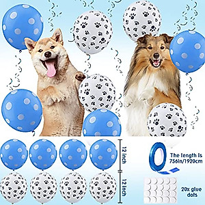 Dog Bandanas, Dog Birthday Party Supplies, Dog Birthday Bandanas, Pet Scarf Accessories, Pet Accessories for Dog Lovers, Dog Party Playsets for Small and Medium Dogs Blue…