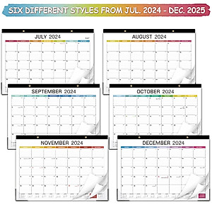 2024-2025 Desk Calendar - Large Desk Calendar 2024-2025, JULY 2024 - JUNE 2025, 17" x 12", Large Ruled Blocks, Tear Off, Corner Protectors, Desk/Wall Calendar for Planning and Organizing