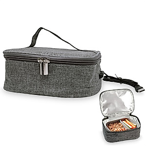 V TOWER USB Portable Food Warmer and Heater Lunch Bag Personal Mini Oven for Office Travel, 211023LS02-10560-1601389871, Gray
