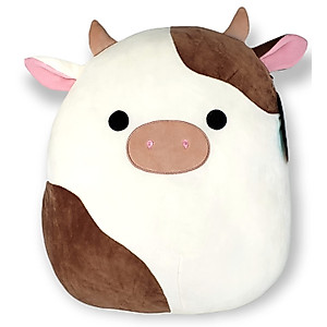 SQUISHMALLOW KellyToy - 16 Inch (40cm) - Ronnie The Cow - Super Soft Plush Stuffed Toy Animal Pillow Pal Buddy Birthday Valentines Gift