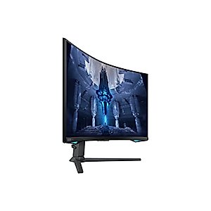 SAMSUNG 32" Odyssey Neo G7 4K UHD 165Hz 1ms G-Sync 1000R Curved Gaming Monitor, Quantum HDR2000, AMD FreeSync Premium Pro, Ultrawide Game View, DisplayPort, HDMI, Height Adjustable Stand, Black, 2022