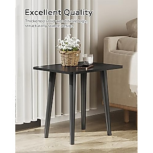 MIRROTOWEL Side Table, Small Table, Modern Home Decor Bedside Table for Living Room Bedroom Balcony Office,Easy to Assemble（Black）