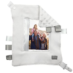 KuddleFrame - Nurturally - Lovely Unisex Comfort Blanket with Photo Holder and Pacifier Tag, Soft, Soothing, Cozy, Perfect for Sensory Play (Suitable for 6-Months- Old Babies to 4-Years-Old Kids)