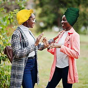 15 Pcs Turban Head Wrap for Women Extra Long African Headwraps for Black Women Stretch Head Scarf Soft Hair Scarf, 15 Colors