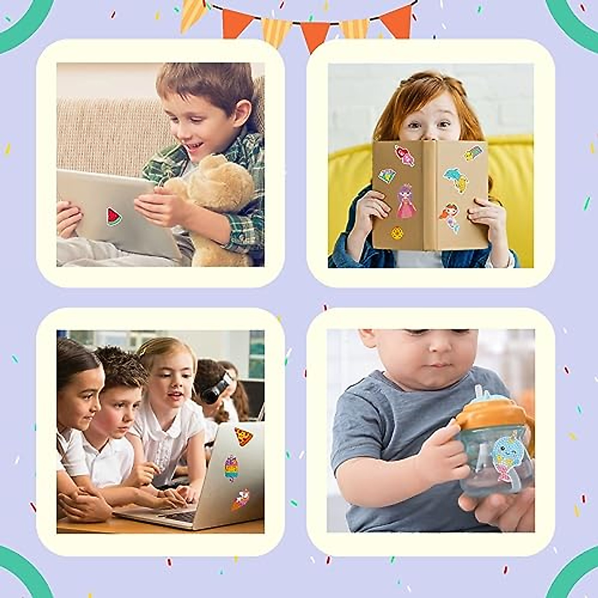 Cymbana Diamond Painting Kits for Kids 18 Pcs Princess and Their Buddy Gen Art Sticker for Kids Ages 6-8 8-12 Contains Unicorn, Mermaid