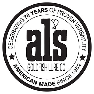 Al's Goldfish Lure Company, G300 Goldfish Freshwater Fishing Spoon Lure with Treble Hook for Trout, Salmon, Bass, Walleye, Northern Pike and Muskie. 1/2 oz. 2-3/4", 2 Hook, Gold