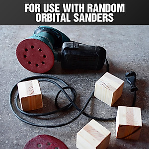 Pukamam 170 Pcs 5 inch Sanding Discs 40 60 80 120 180 240 320 400 600 Grit 8 Hole Hook and Loop Round Sandpaper for Random Orbital Sander