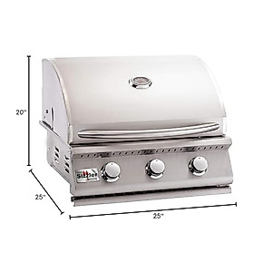 Summerset Sizzler Stainless Steel 26 Inch Natural Gas Propane Built in Grill