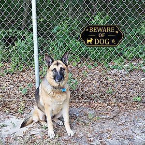 Beware of Dog Sign with Stake Warning Signs for Property Guard Dog Sign Dog Warning Signs Beware of Dog German Shepherd Sign Not Responsible Warning Caution Dog Sign for Outdoor (Stylish Style)