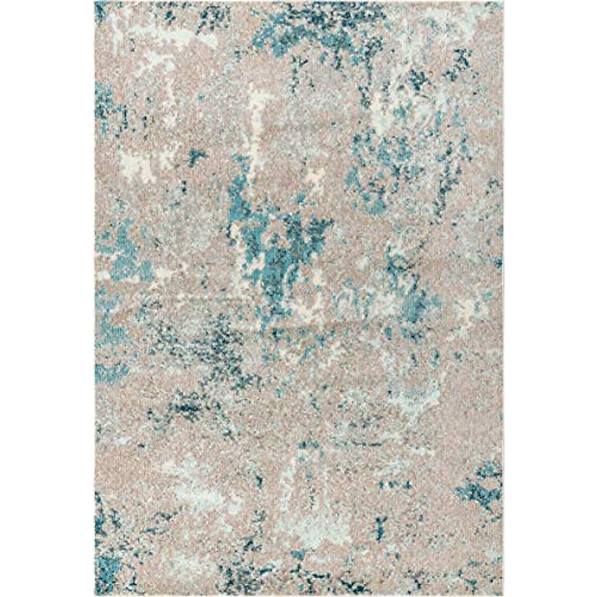 JONATHAN Y CTP103A-8 Contemporary POP Modern Abstract Vintage Faded Indoor Area-Rug Bohemian Easy-Cleaning High Traffic Bedroom Kitchen Living Room Non Shedding, 8 X 10, Gray/Blue