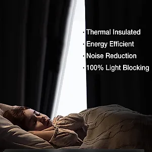 FMFUNCTEX 100% Blackout Curtains for Bedroom, Black Medallion Patterned Curtains 96 Inches Long for Living Room, Mandala Thermal Insulated Drapes Room Darkening Grommet Top 2 Panels