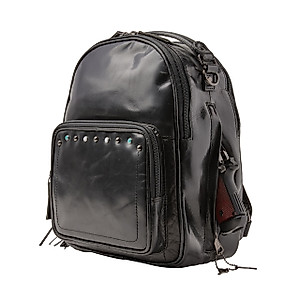 Lady Conceal Concealed Carry Sawyer Leather Backpack (Dusty Black)