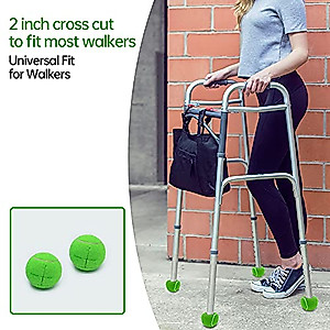 Magicorange 6 PCS Precut Walker Tennis Balls for Furniture Legs and Floor Protection, Heavy Duty Long Lasting Felt Pad Glide Coverings (Dark Blue)