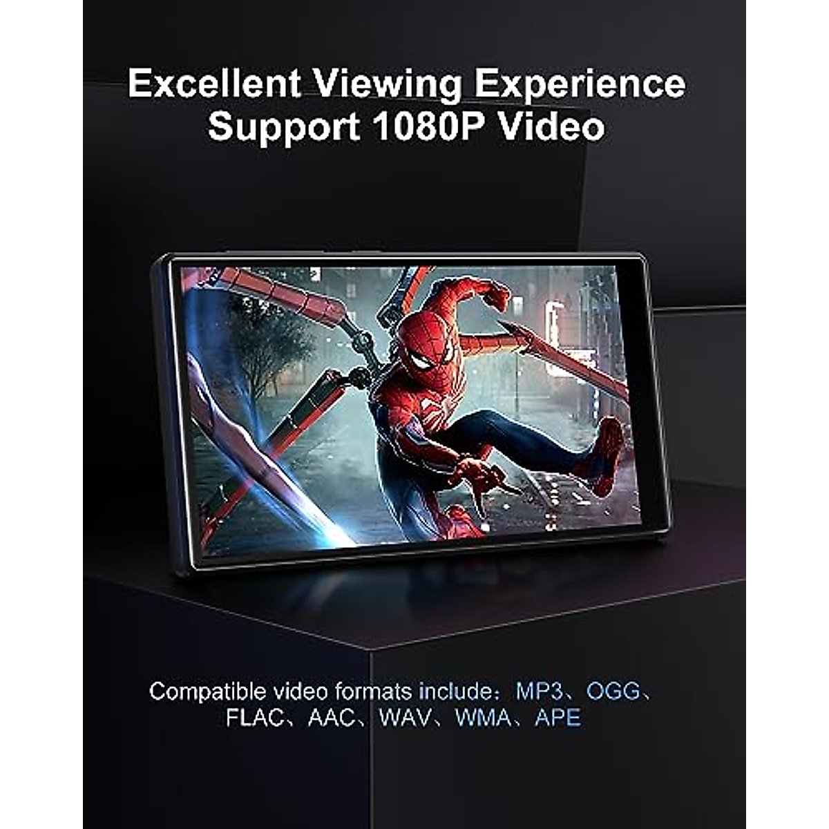 80GB MP3 Player with Bluetooth and WiFi, ZAQE Full Touchscreen Mp4 Mp3 Player with Spotify, Audible, Amazon Music, Android Music Player with Speaker, FM Radio, E-Book, Up to 512 GB