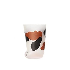 Hyzone Cat Claw Glass, Beer or Drink Cup, Milk, Juice, Frosting Process (Stripe)