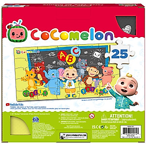 Cocomelon, 25-Piece Jigsaw Foam Squishy Puzzle ABC Best Friends JJ & Animals Musical Show, for Kids Ages 4 and up