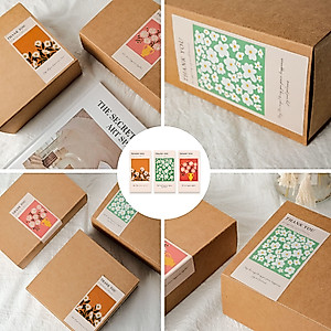 Box Seal Stickers-300 PCS,Rectangle Gift Package Labels, Thank You for Your Order Stickers,Decorative Baking Gift Bags Packaging Decals for Small Business,Envelopes Seal Gift Packaging Box Retail Bag
