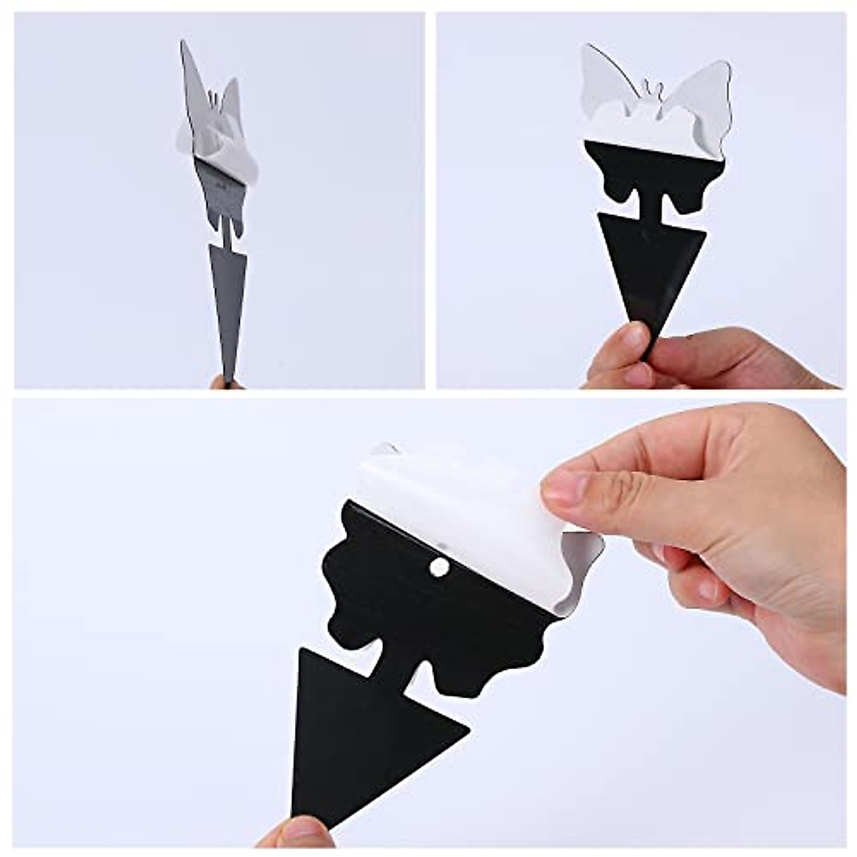 USKICH Sticky Traps Gnat Killer Fruit Fly Traps Non-Toxic and Odorless Fungus Gnat Traps Insect Traps Black Sticky Trap for Indoor and Outdoor Plants（48Pcs Black）