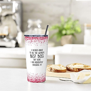 NVFCC Boss Christmas Gifts for Women - Birthday Gifts for Your Female Boss - Funny Boss Gifts for Women - Best Gift for Boss Lady - Cool Gifts for Boss - Best Gifts Ideas for Boss Lady - 20oz Tumbler