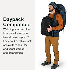 Osprey Farpoint Trek 55L Men's Travel Backpack, Muted Space Blue