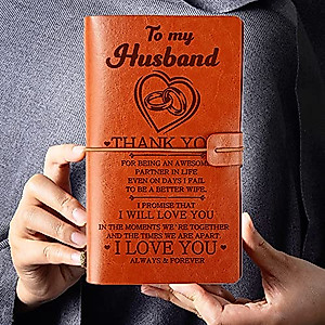 Welsky Anniversary for Him Husband Gifts from Wife, Birthday Gifts for Husband Anniversary Wedding Gifts for Him-I Love You Always&Forever-140 Pages Refillable Journal Husband Appreciation Gifts