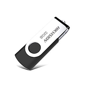 Hikvision 32GB USB 2.0 Flash Drive Flash Storage Memory Stick with Metal Case for Data Storage and Backup with 360 Degree Rotation Speed up to 20MB/S (32GB, USB2.0)…