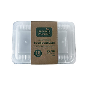 Meal Prep Containers pack | 2 compartment | 32oz | 15 sets per pack.