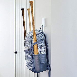 Command 15 Lb XL Heavyweight Wall Hook, Damage Free Hanging Wall Hook with Adhesive Strips, Heavy Duty Single Wall Hook for Hanging Back to School Organizers, 2 White Hooks and 8 Command Strips