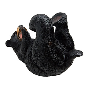 Ebros Gift Rustic Western Forest Animal Drunken Black Bear Wine Oil Bottle Holder Figurine 10" Long Cabin Lodge Farmhouse Country Accent Decor